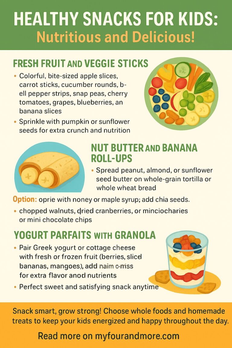 Nutritious Nibbles: 4 Healthy Snack Ideas for Kids - My Four and More